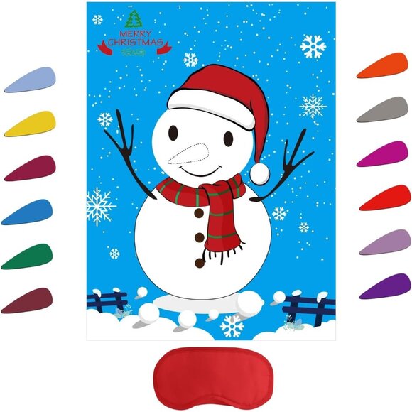 Other | Christmas Games For Pin The Nose On The Snowman Holiday ...
